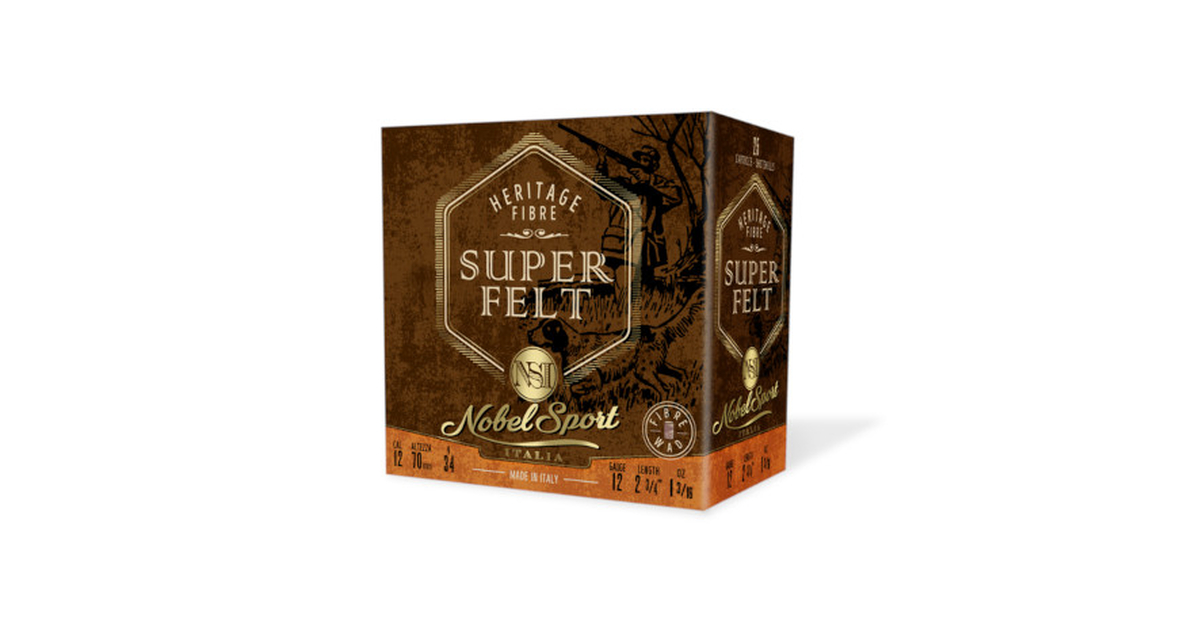 CAL.12 SUPER FELT 34g HUNTING CARTRIDGES NOBEL SPORT ITALIA