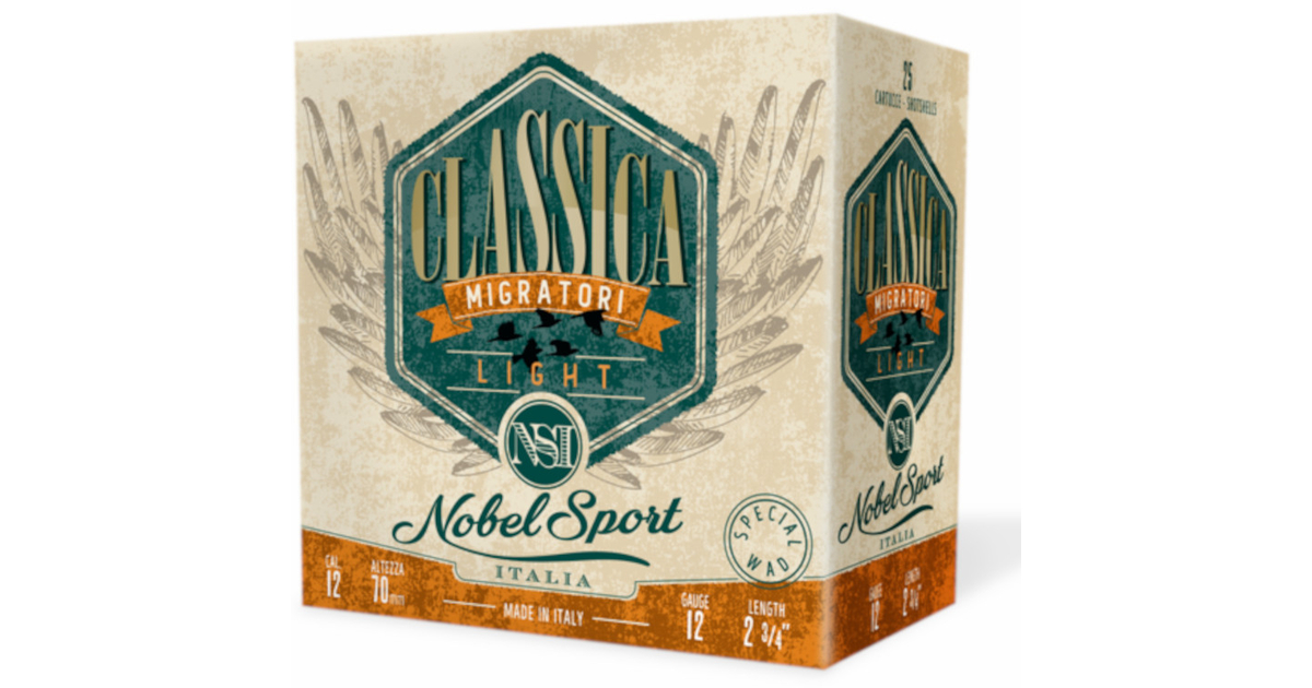 CAL.12 CLASSICA LIGHT 32g HUNTING CARTRIDGES NOBEL SPORT ITALIA